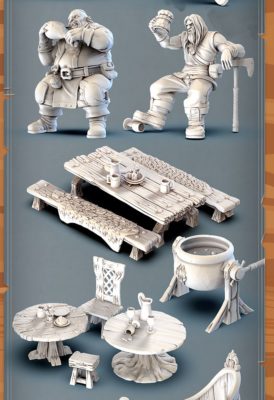 STL Miniatures: 3D Printable Fantasy NPC – Brückenkopf-Online.com – das ...