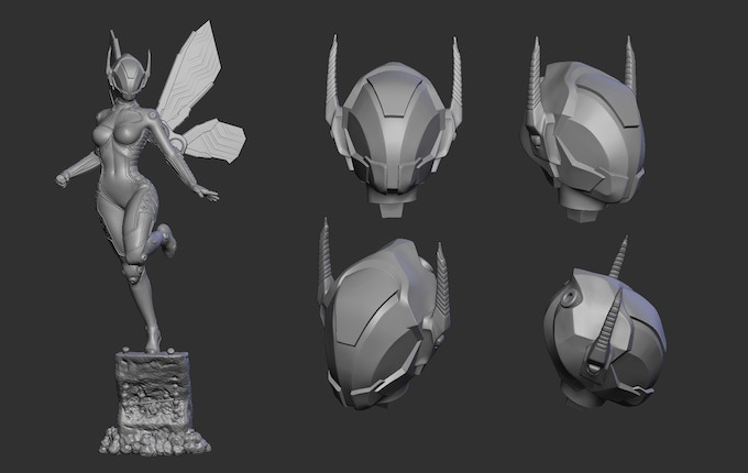 OM Cyber Belles Heads Red Ourboros Miniature – Brückenkopf-Online.com ...