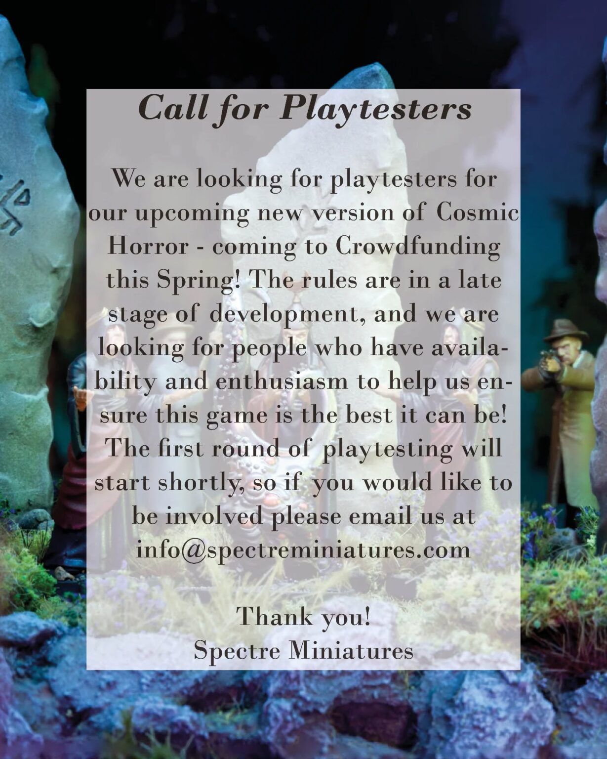 Spectre Miniatures: Interessierte für Playtesting gesucht – Brückenkopf ...